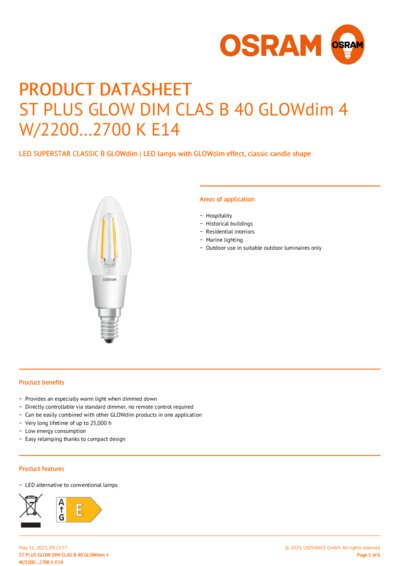 LED SUPERSTAR CLASSIC B GLOWdim
